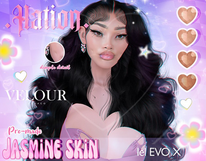 Second Life Marketplace - .HATION. Jasmine Skin SNOW - EVO